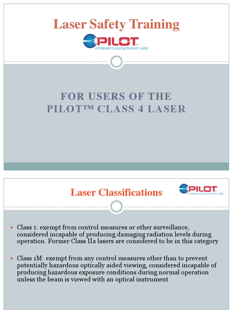 Laser Safety Training: For Users of The Pilot™ Class 4 Laser | Download ...