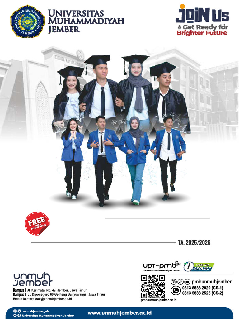 Biaya dan Pendaftaran Unmuh Jember 2025 | PDF