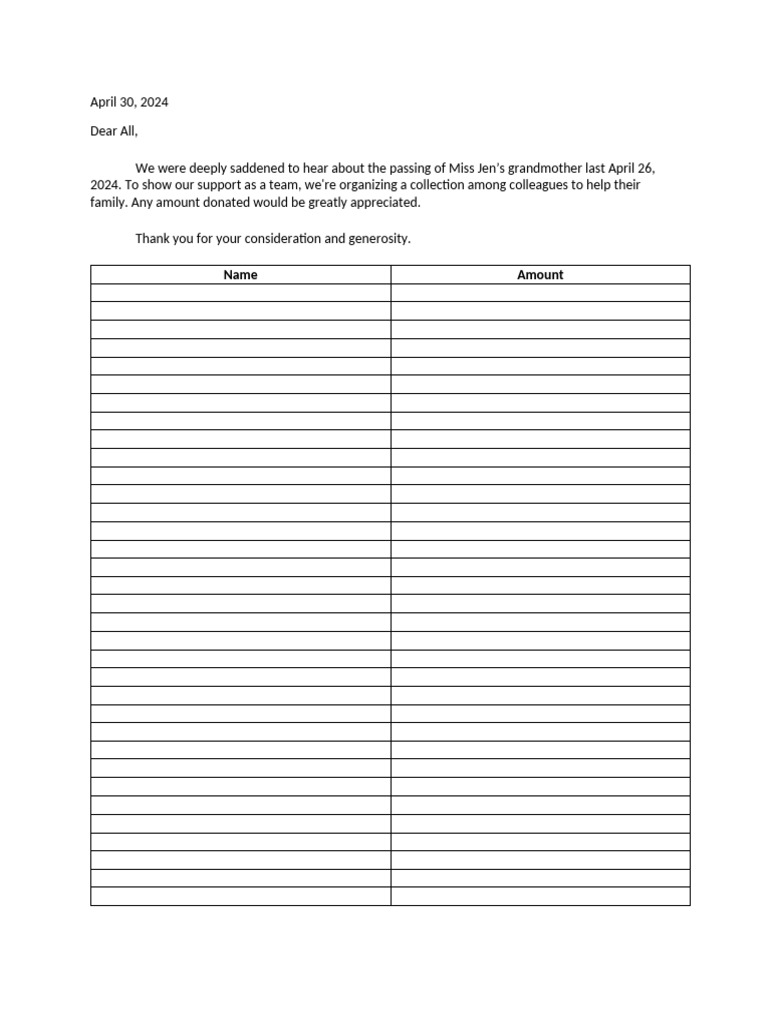 Funeral Donation | PDF