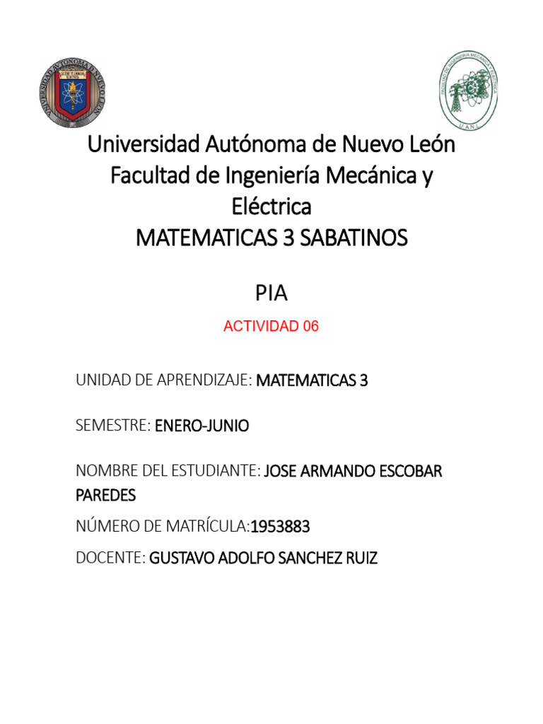Pia Mate 3 Sabatino Jose Armando Escobar Paredes | PDF