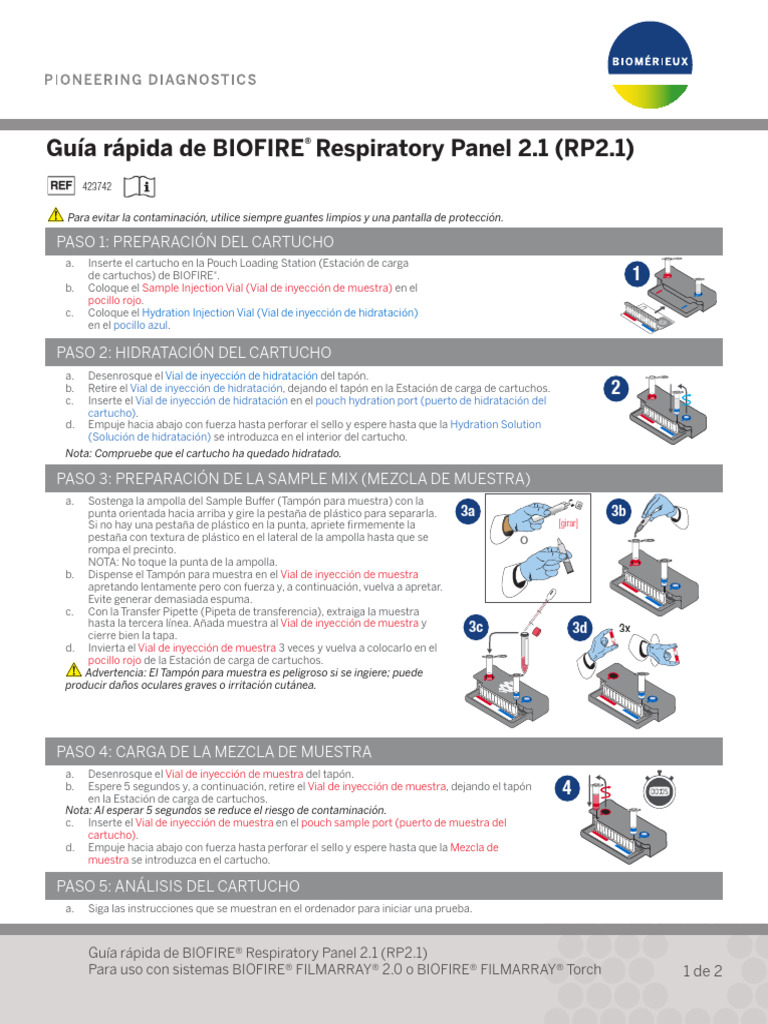 Guía rápida del Panel Respiratorio RP2.1 | PDF | Microbiología | Virología