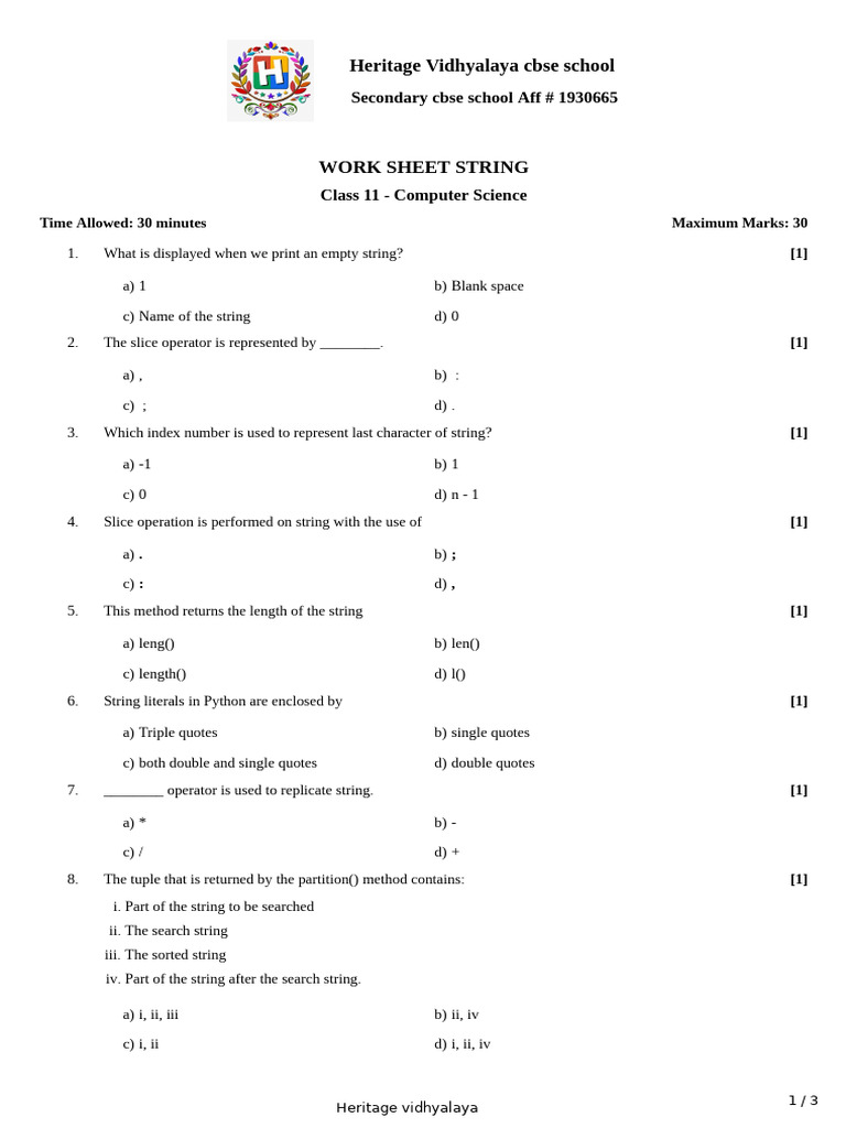 String Question 2122898 | PDF | String (Computer Science) | Computer ...