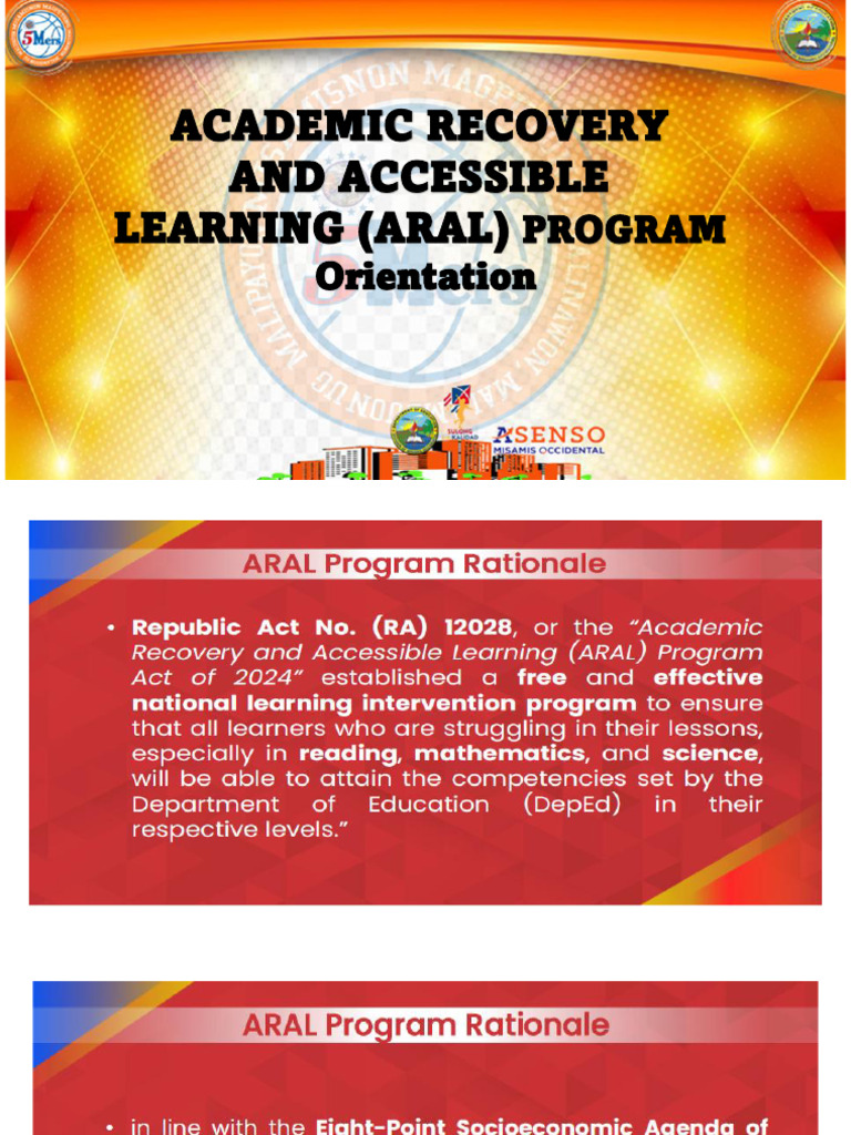 ARAL Program Orientation Overview | PDF
