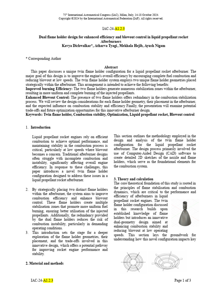 IAC 2024 Manuscript - Template | PDF | Rocket | Rocket Engine