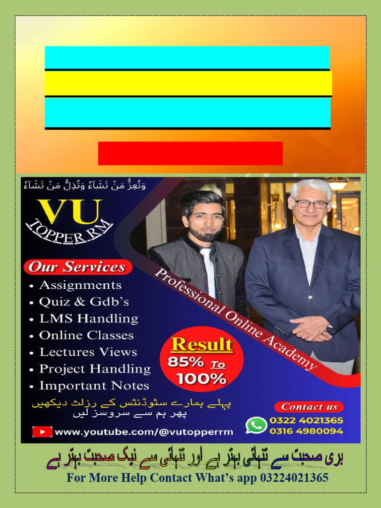 MTH601 Mcqs MidTerm by Vu Topper RM | PDF | Linear Programming | Mathematical Optimization