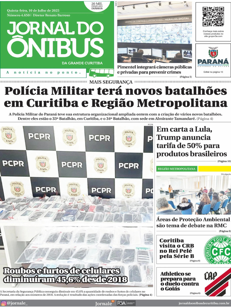 Jornal Do Ônibus PR Curitiba 10072025 | PDF