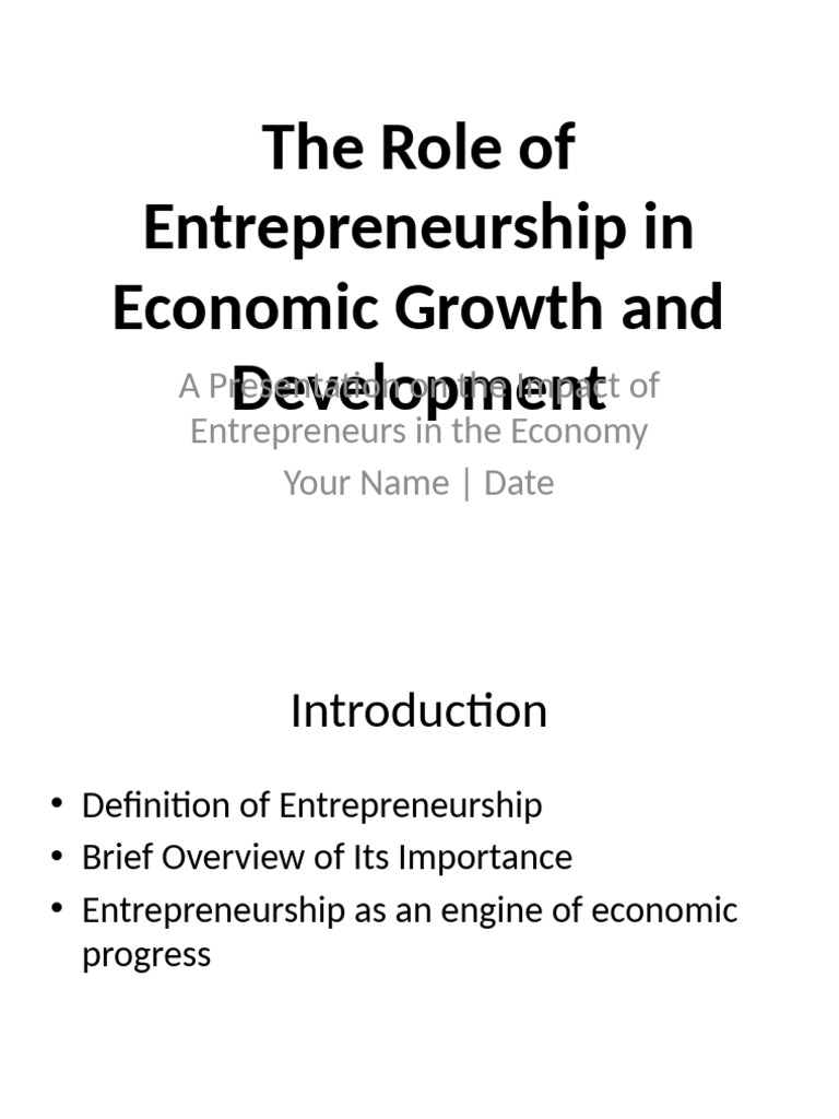 Perfect Entrepreneurship Presentation | PDF