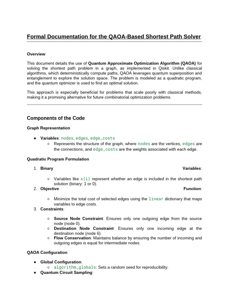 Path Optimization Documentation | PDF | Quantum Computing | Time Complexity