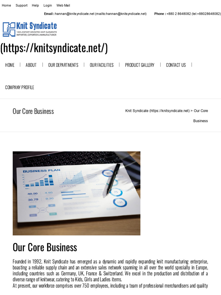 Our Core Business - Knit Syndicate Core Business | PDF