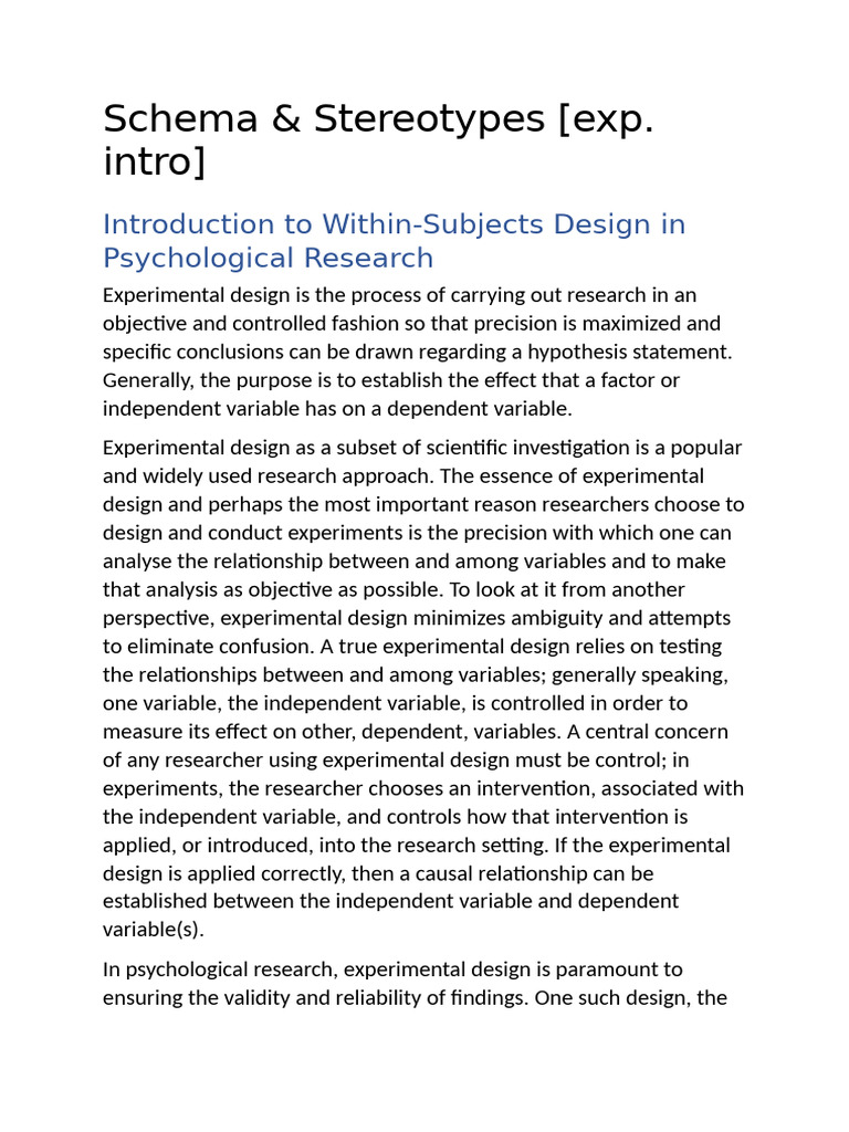 Understanding Schemas and Perceptual Sets | PDF | Schema (Psychology ...