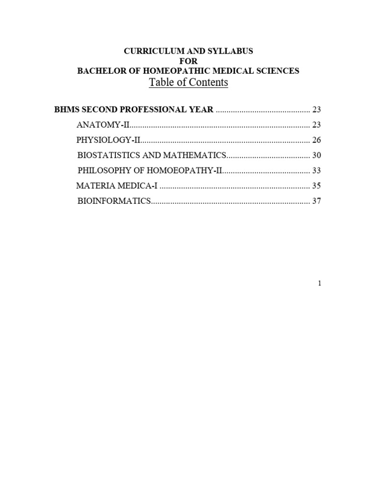 BHMS 2nd Year Syllabus Overview | PDF | Dna | Gene