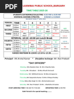 Teacher's Duty Roster Riss 2025 | PDF
