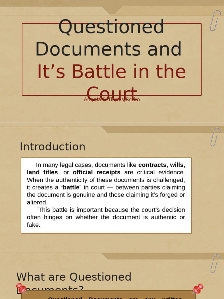 Questioned Document Cases in the Philippines | PDF | Expert Witness ...