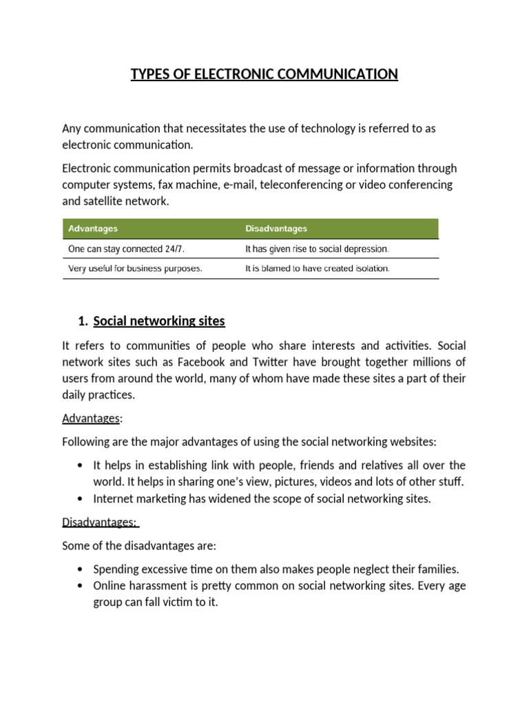 Types of Electronic Communication Bus Comm | PDF | Podcast | Blog