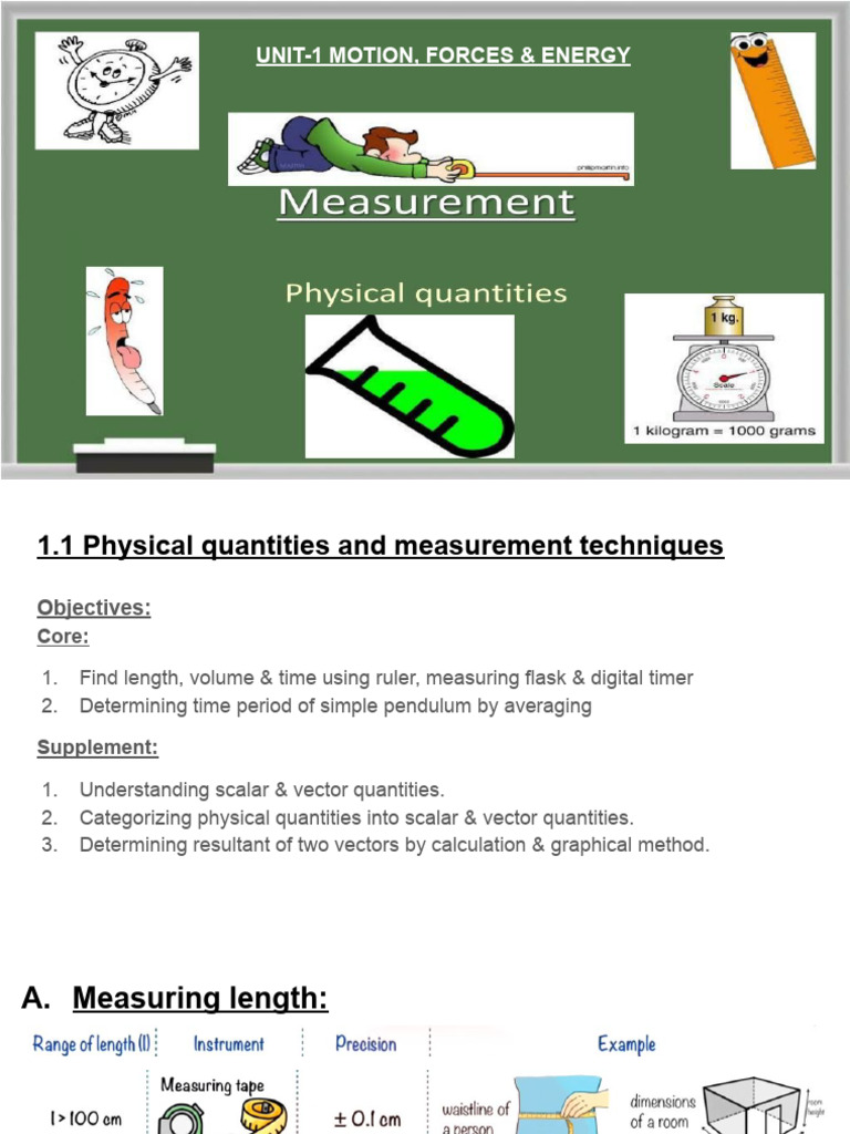 Physical Quantities Measurement Techniques | PDF
