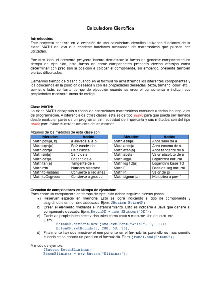 JAVA Calculadora Científica | PDF | Raíz cuadrada | Seno