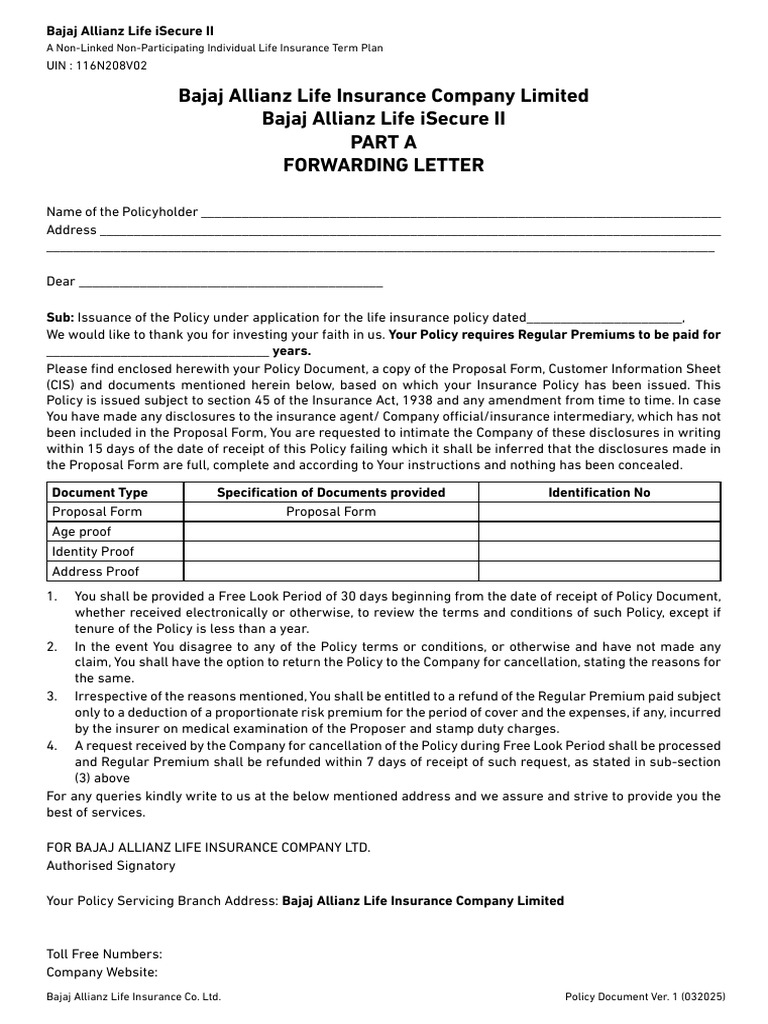 Isecure Insurance Policy Document | PDF | Insurance | Life Insurance