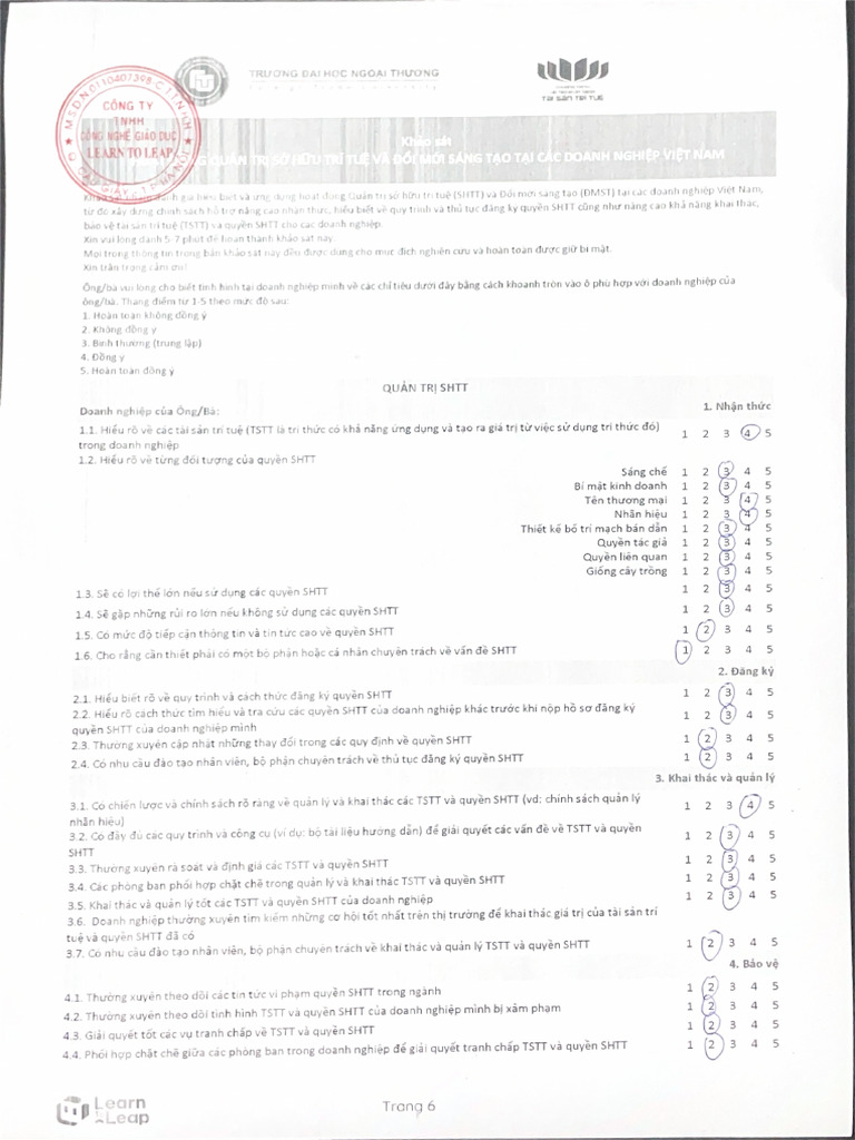 LTL Survey SHTT | PDF