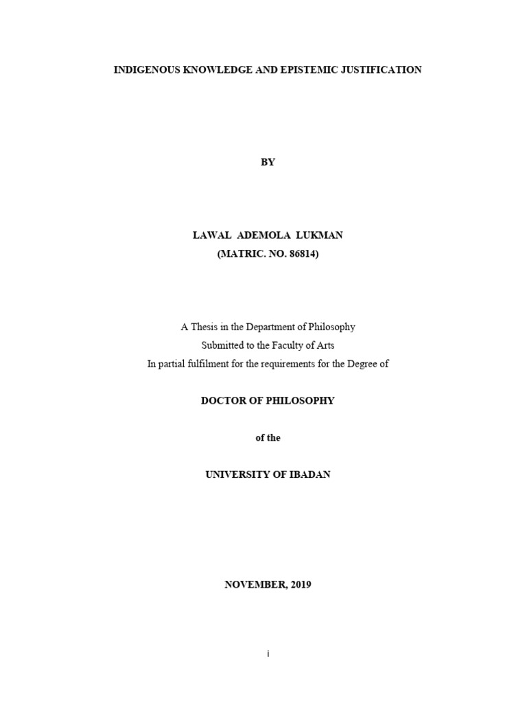 Indigenous Knowledge and Epistemic Justification | PDF | Epistemology | Social Epistemology