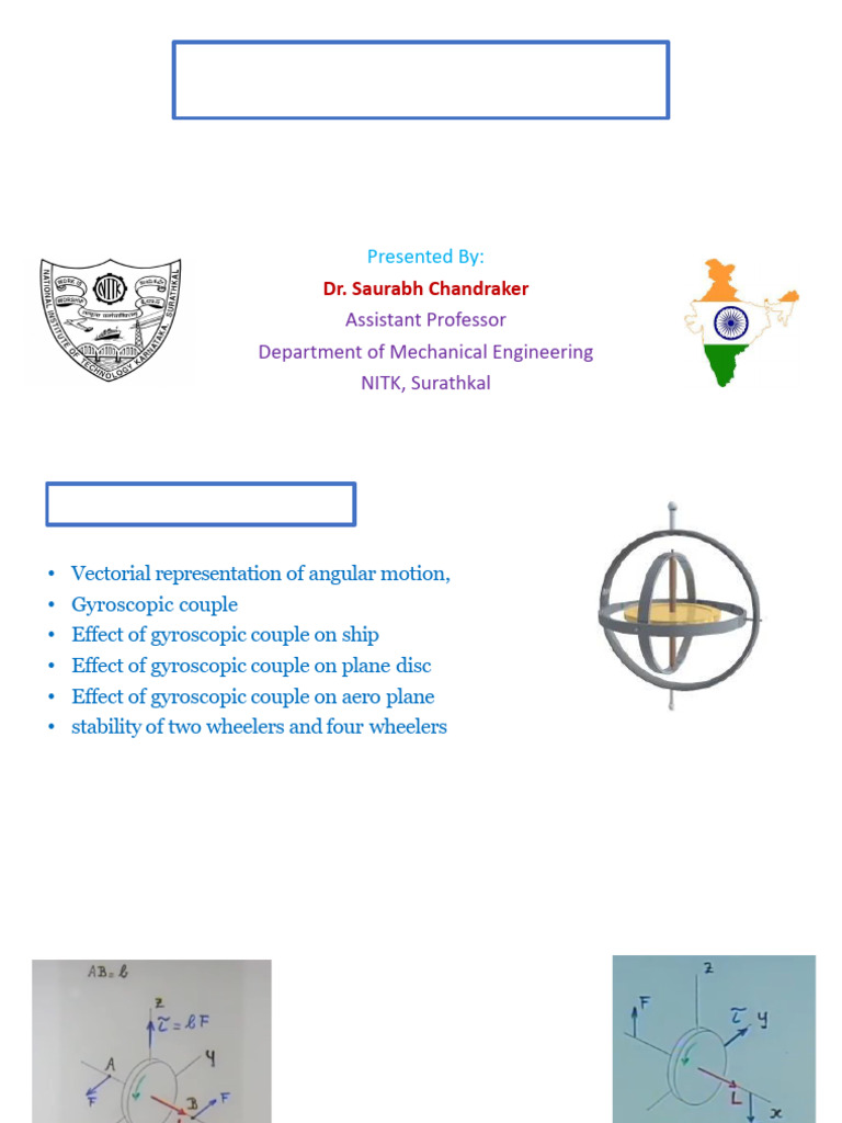 Gyroscopic Couple - Saurabh | PDF | Rotation | Gyroscope