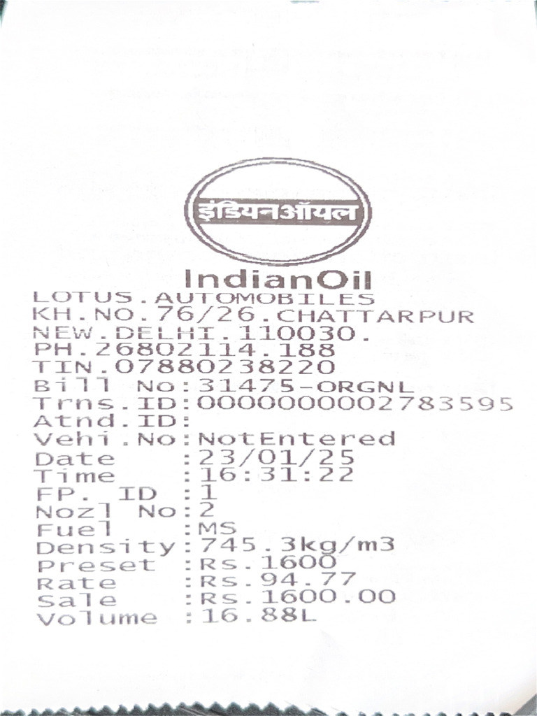 Petrol Bill 23 Jan 2025 | PDF