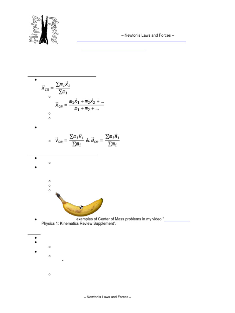 0558 Lecture Notes - AP Physics 1 - Unit 2a Review - Newtons Laws and ...