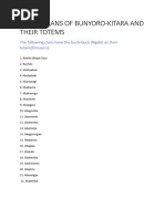 Buganda Clans and Their Names Guide | PDF | Uganda | Ethnicity