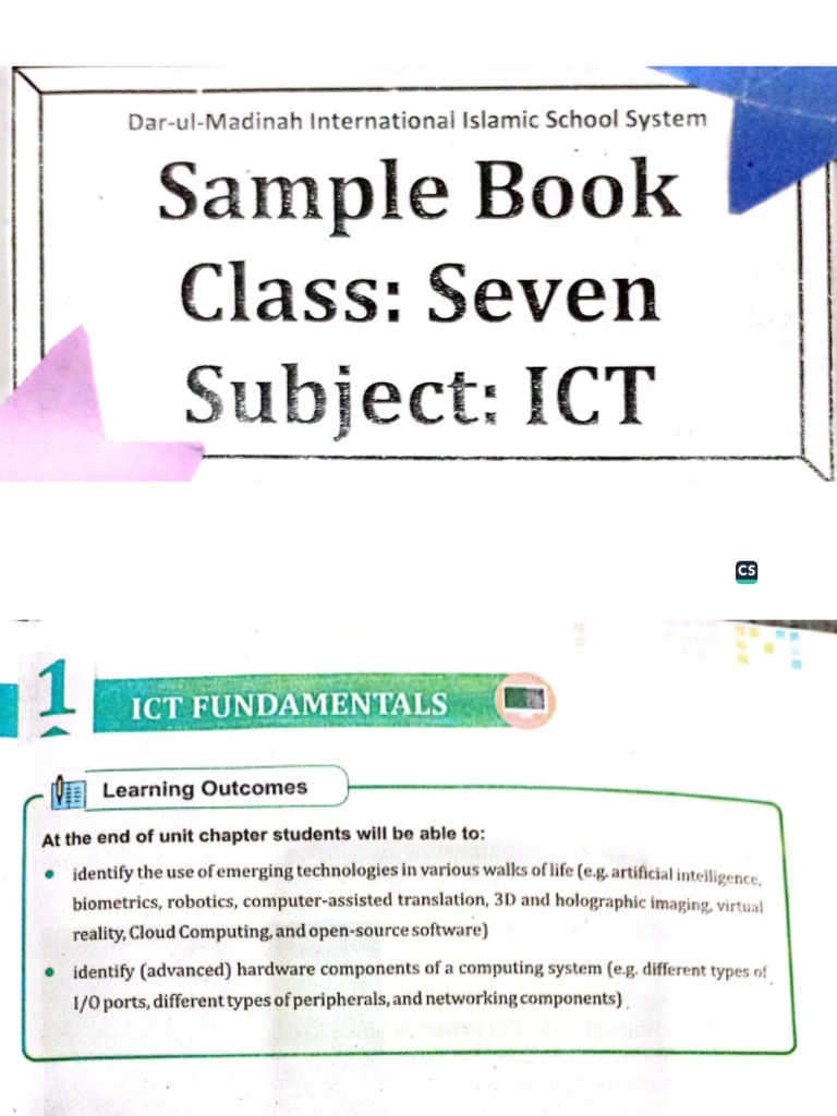 Class 7 ICT 1st Term Book + Copy Work | PDF