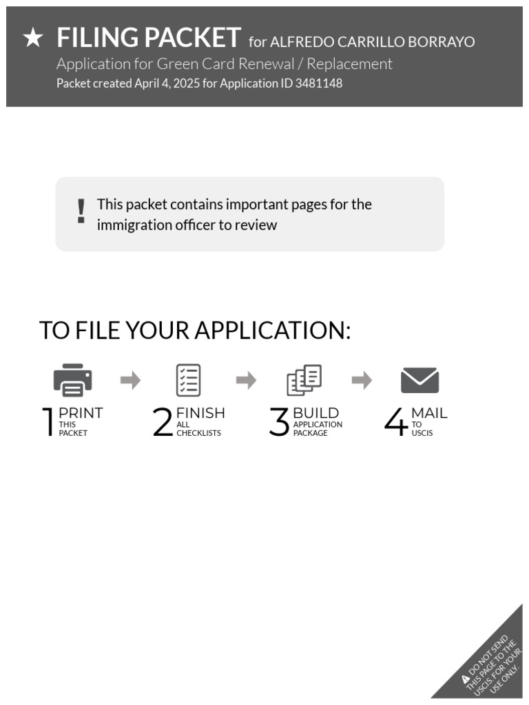 Green Card Renewal Application Guide | PDF | United States Postal ...