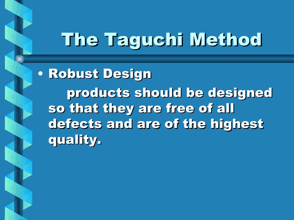 Taguchi Method for Robust Design Steps | PDF