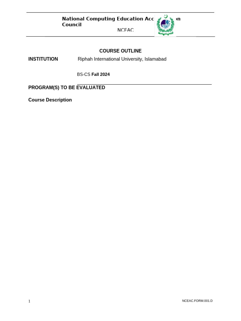 Course Outline - CS 4001 PPIT Fall 22 | PDF | Computing | Knowledge