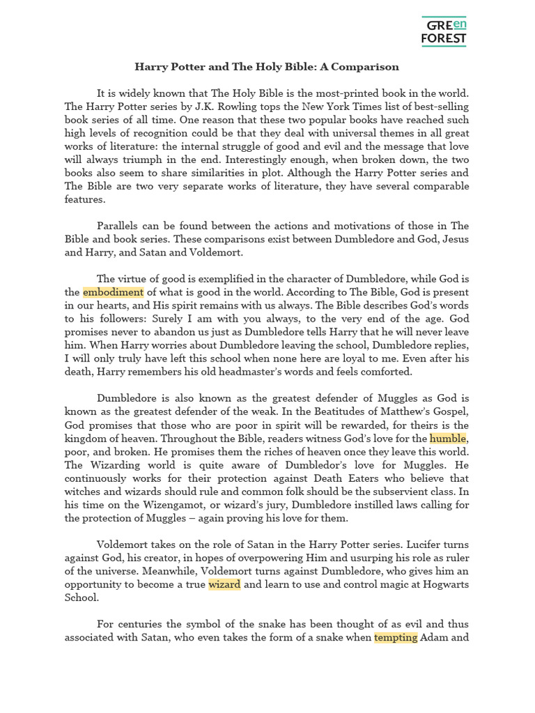 Searching For God in Harry Potter | PDF | Harry Potter | Mythography