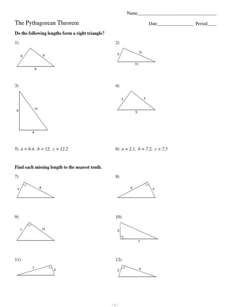 Math Pythagorean Theorem | PDF | Euclid | Geometric Shapes