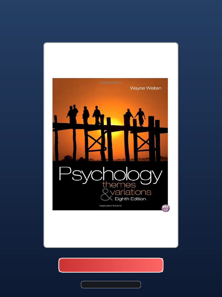 Psychology Themes and Variations 8th Edition by Weiten Ebook and ...