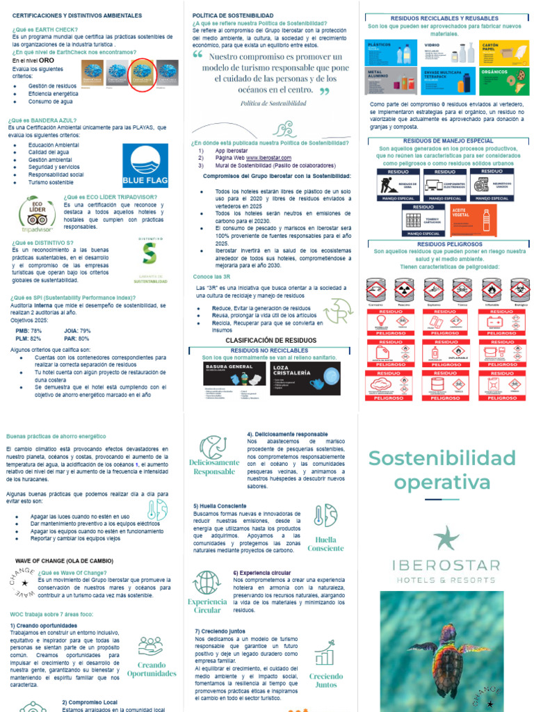 Triptico Sostenibilidad PSO 2025 | PDF | Sustentabilidad | Residuos