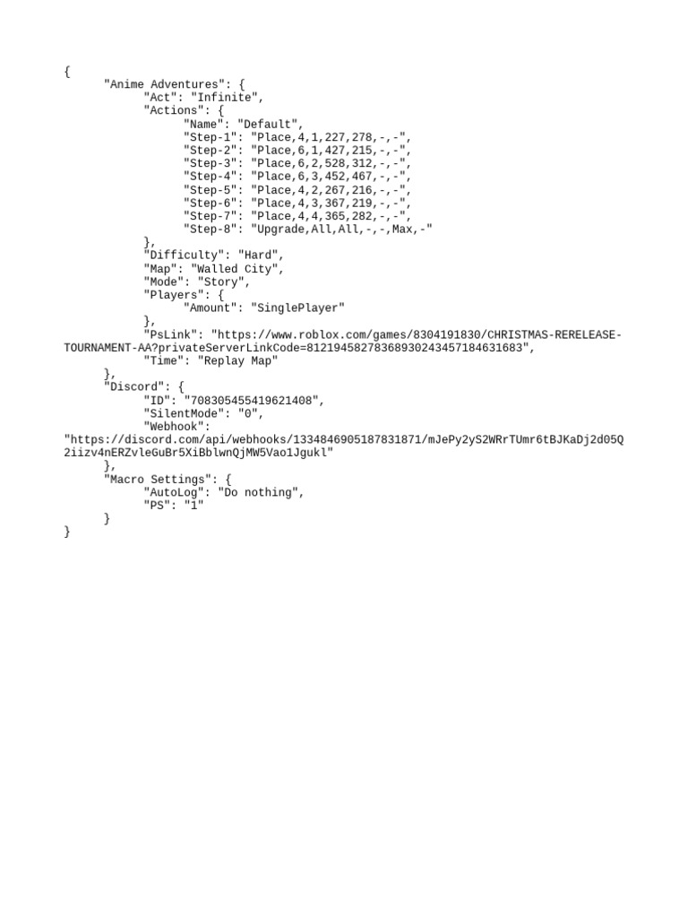 Macro Settings | PDF