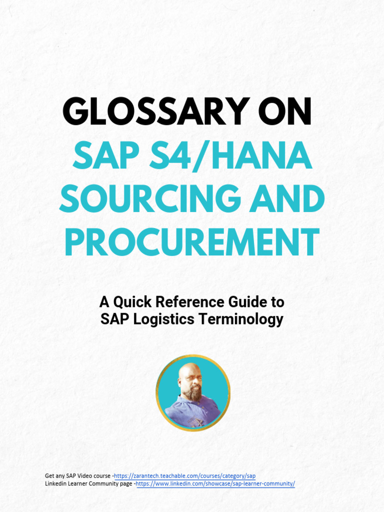 SAP S/4HANA Sourcing Glossary | PDF | Procurement | Supply Chain