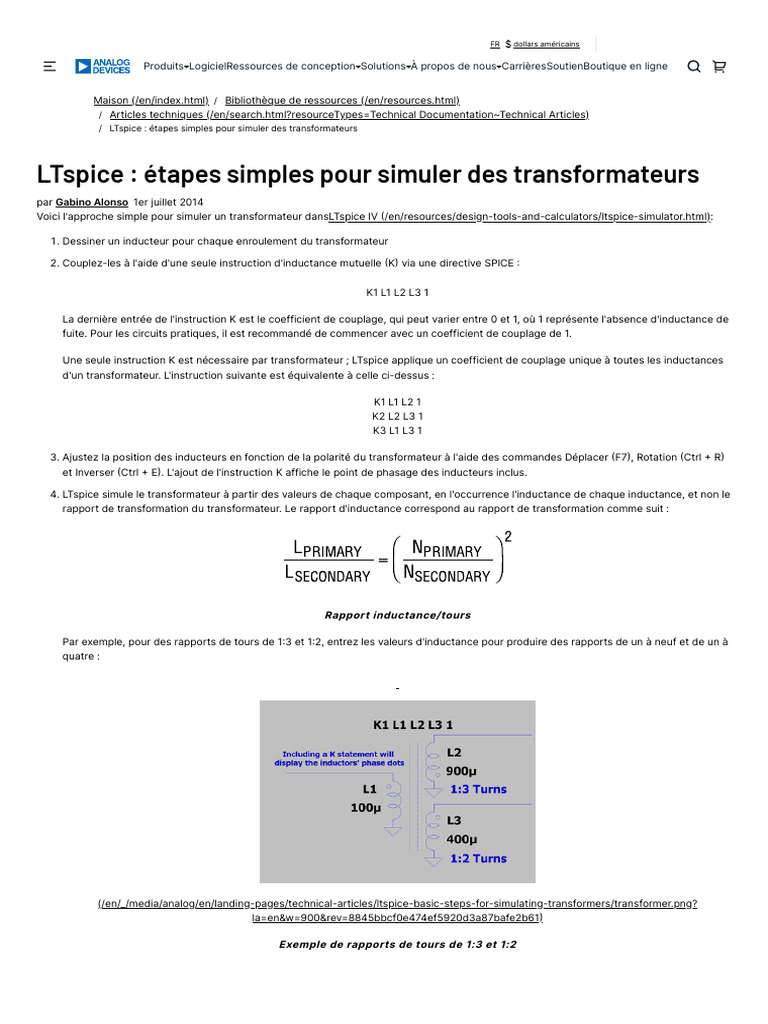Simuler des transformateurs dans LTspice | PDF | Transformateur ...
