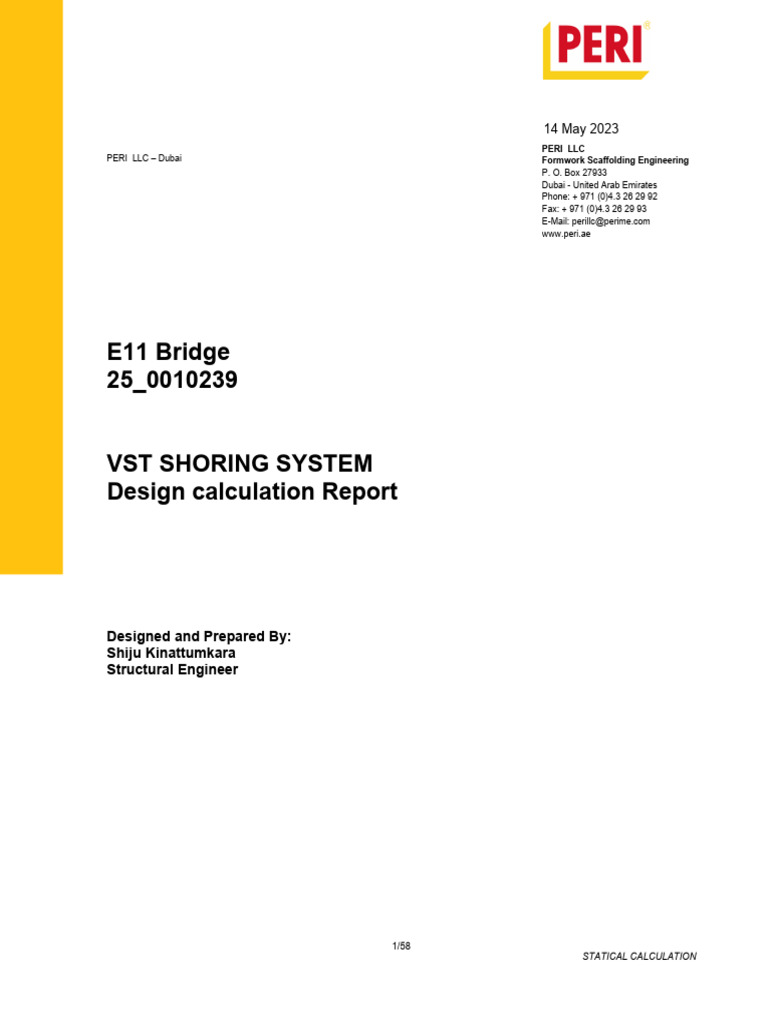 25 0010239 VST Static Calculation | PDF | Screw | Beam (Structure)