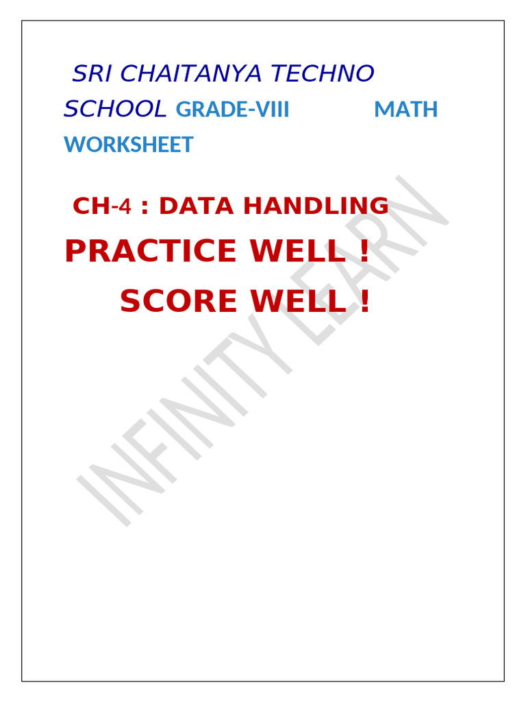 Mid Term Class 8 Data Handling Question Paper | PDF