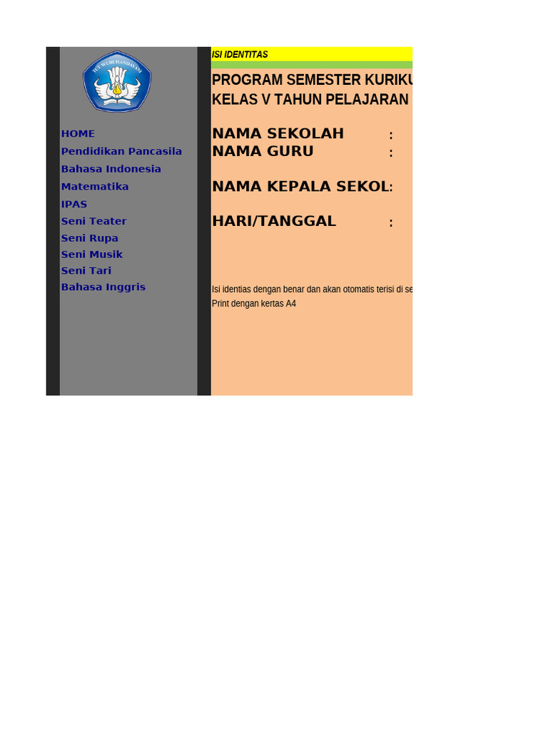 Promes Kelas 5 Ipas TP 2025-2026 Ok | PDF