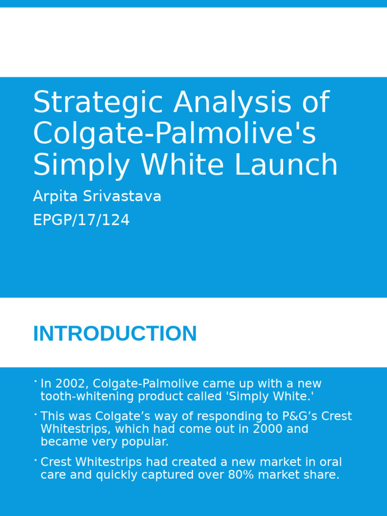 Colgate Simply White Strategy aRPITA | PDF