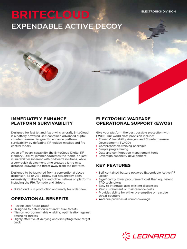 BriteCloud Expendable Active Decoy | PDF | Missile | Military Technology