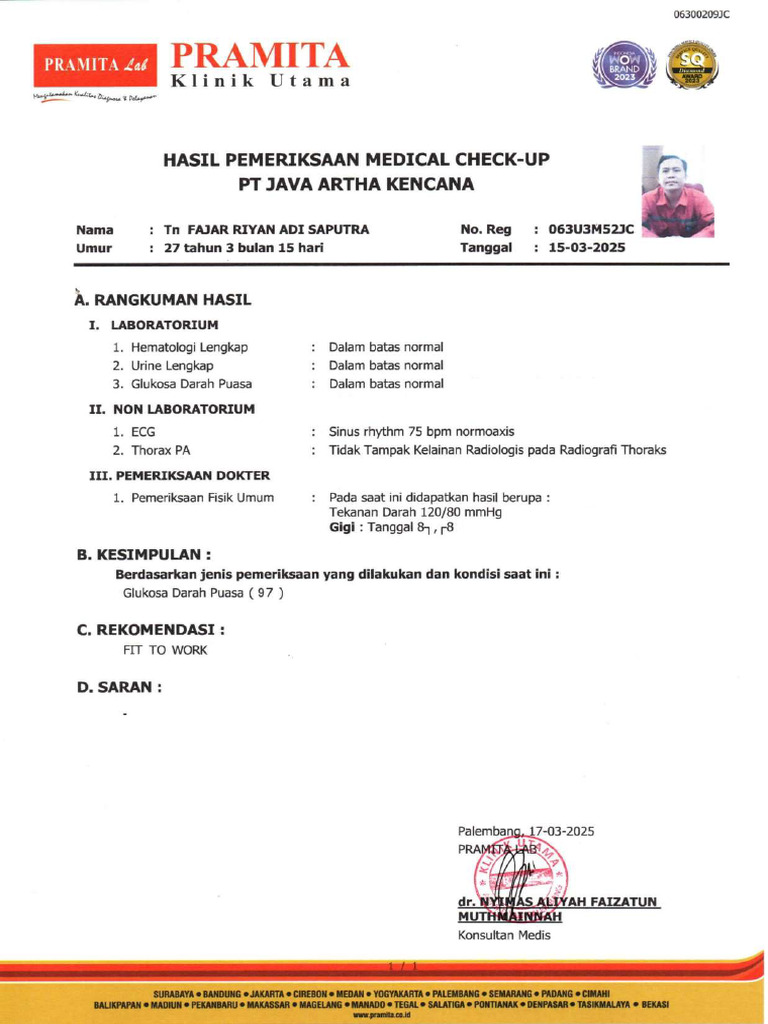 Mcu Fajar Riyan Adi Saputra | PDF