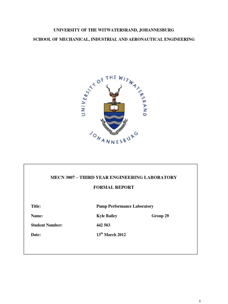 Pump Performance Lab Report | PDF | Pump | Calibration