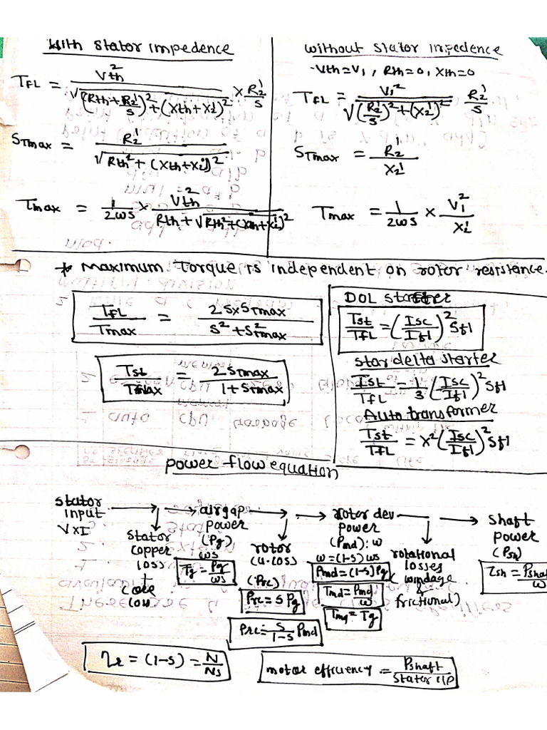 Power Flow of Induction Machine | PDF