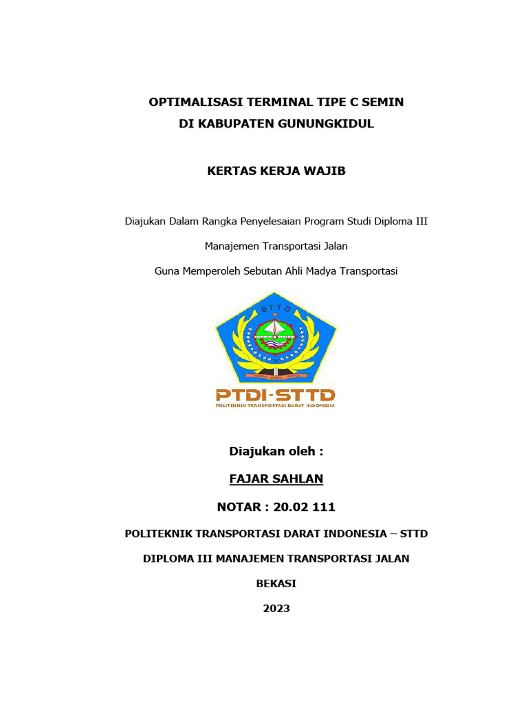 Optimalisasi Terminal Tipe C Semin | PDF
