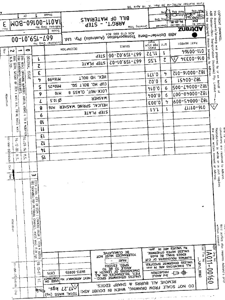 Step Arrangement Drawing With Bom Rev-3 | PDF