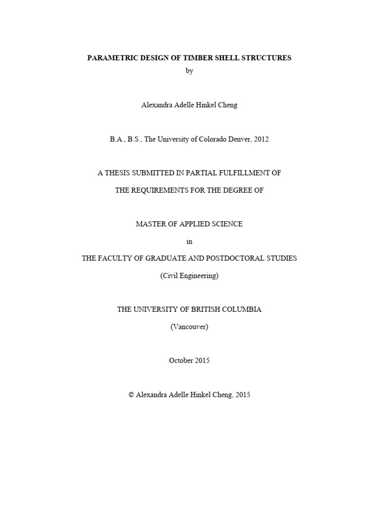 Parametric Design of Timber Shell Structures 1omx50gqre | PDF | Conceptual Model | Geometry