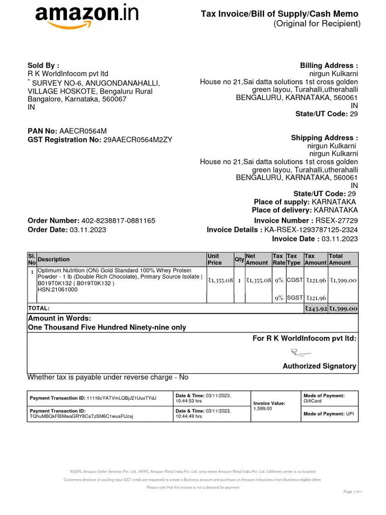 Converted Invoice | PDF